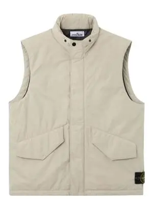 Stone Island Logo Patch Sleeveless Vest - Sand