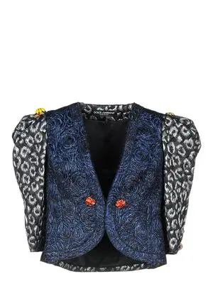 DOLCE & GABBANA Dolce & Gabbana Printed Jacquard Crepe Blazer