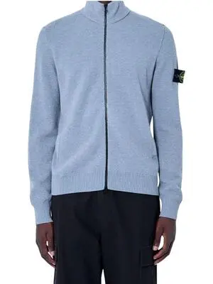 Stone Island High-neck Cardigan - Blue