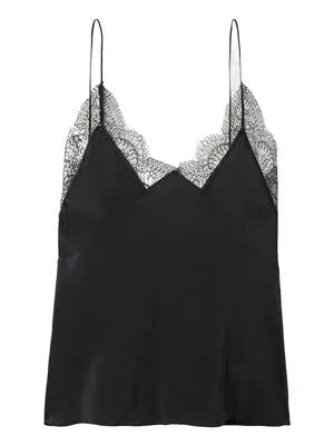 Sharon Wauchob Scalloped Lace-trimmed Silk Crepe De Chine Camisole - No
