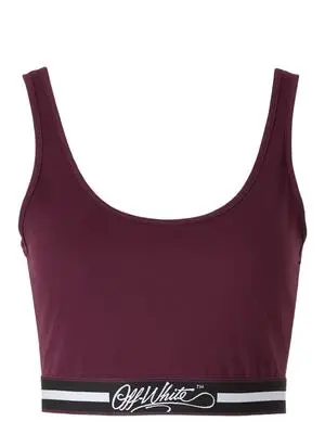 Off-White Logo Band Sleeveless Top - Red
