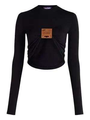 JEAN PAUL GAULTIER Jean Paul Gaultier Leather-Tag Long-Sleeve Top