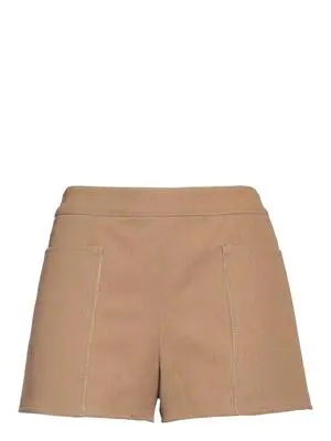 Max Mara Woven Tailored Shorts - Camel