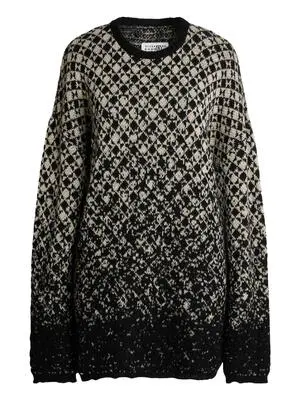 MAISON MARGIELA Two-tone Knitted Jumper - Black