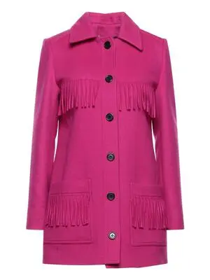 Saint Laurent Solid Colour Coats - Pink