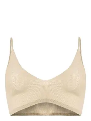 JACQUEMUS Jacquemus Sleeveless Knit Cropped Top