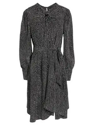 Isabel Marant Étoile Polka Dot Crepe Dress - Black