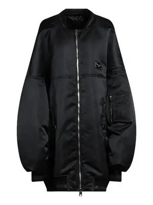 Dolce & Gabbana Satin Bomber Jacket - Black