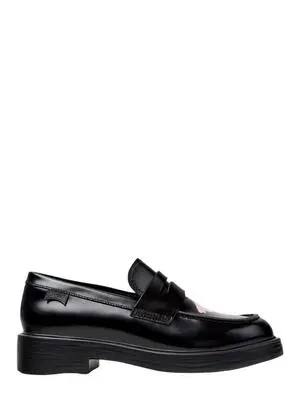 Camper Dean Floral-print Loafers - Black