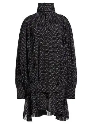 MAISON MARGIELA Polkadot Pleated Dress - Black