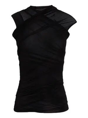 Rick Owens Solid Color Sleeveless Top - Black