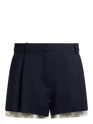 Marni Minimalist Cool Wool Shorts - Blue