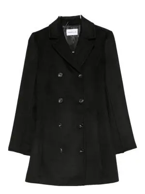 Marella Double-breasted Wool Coat - Black