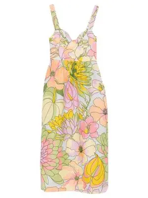 Farm Rio Sleeveless Botanical Print Maxi Dress - No