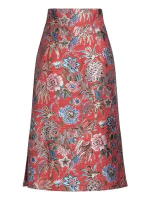 Dolce & Gabbana Floral Pattern A-line Skirt - Red