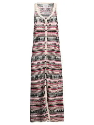 Isabel Marant Étoile Sleeveless Striped Knit Dress - Apricot