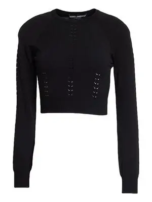 Dolce & Gabbana Minimalist Solid Color Knit Sweater - Black