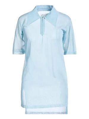 MAISON MARGIELA Solidcolor Lightweight Knit Shortsleeve Top - Blue
