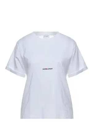 Saint Laurent Solid Basic T-shirt - White