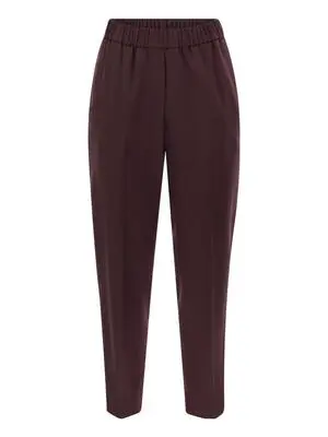 Peserico Casual Trousers With Elastic Waistband - Black