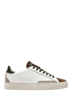 CRIME LONDON Lace-up Sneakers - White/brown