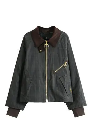 Barbour Oversized Plaid Jacket - Black