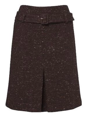 SHUSHU/TONG Belted Wool-blend Miniskirt - Brown