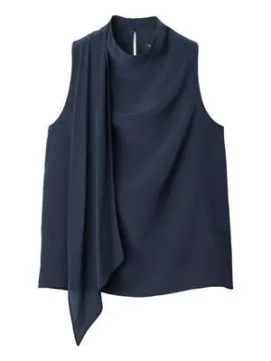 Rag & Bone Rag & Bone Silk Twill Scarf-Neck Top No