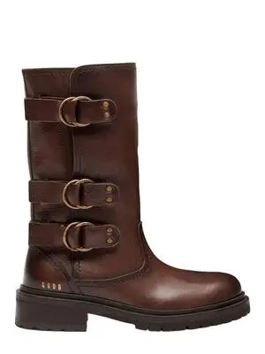 GOLDEN GOOSE Kurt Buckle Boots - Brown
