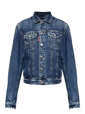 Dsquared2 Dark Highlight Mini Front Jean Jacket - Blue