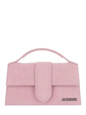 Jacquemus Embossed Top Handle Shoulder Bag - Pink