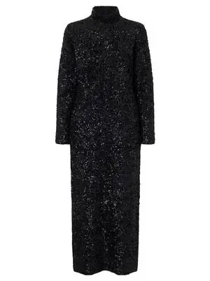 ADAM LIPPES Adam Lippes Sequined Knitted Maxi Dress