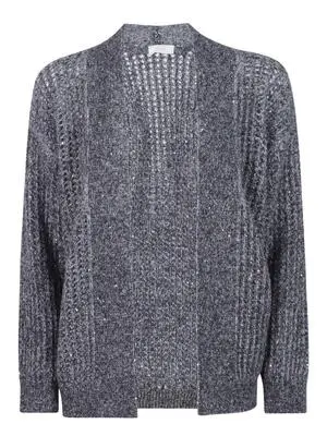 Peserico Long-sleeved Cardigan - Grey