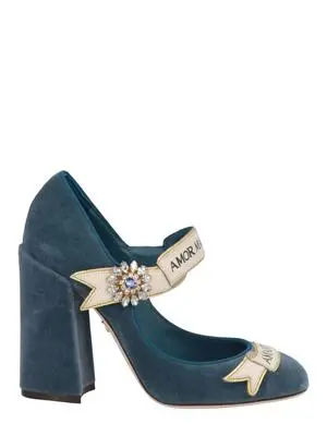 Dolce & Gabbana Dolce Gabbana Two Tone Mary Jane Heels - Blue