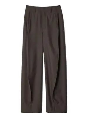 LEMAIRE Tropical Wool-blend Baggy Pants - Moss