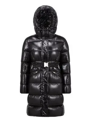 Moncler Bellevue Belted Long Down Coat - Black