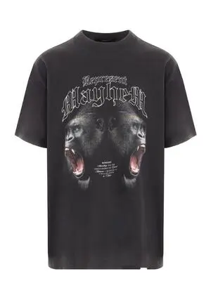 REPRESENT Blackletter-print Cotton T-shirt - Black