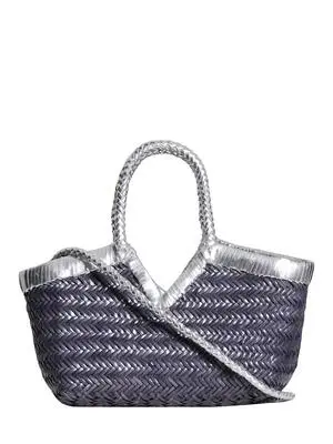 VIPERA Vipera Monet Frame Woven Leather Shoulder Bag Blue