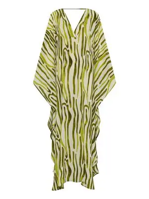 BELYED HANDCRAFT Elaria Chiffon Kaftan - Green