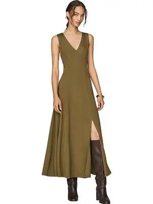 Anthropologie Slinky Knit Midi Dress - Olive