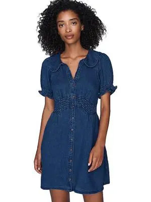 PILCRO Cotton Denim Mini Dress - Medium Denim