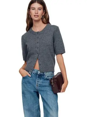 REFORMATION Maude Cashmere-wool Cardigan - Thunder