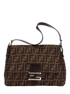 Fendi Zucca Mama Forever Baguette Shoulder Bag - Brown