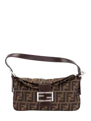 Fendi Zucca Baguette Shoulder Bag - Brown