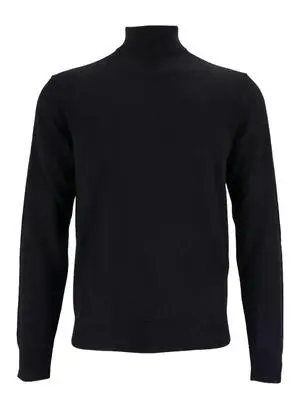 BALLANTYNE Ballantyne High-Neck Ribbed-Trim Sweater Black