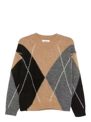 ALPHA STUDIO Argyle-knit Sweater