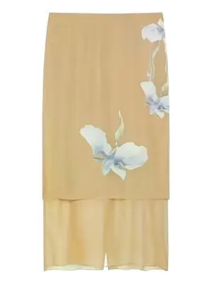 GIVENCHY Givenchy Iris Layered Midi Skirt