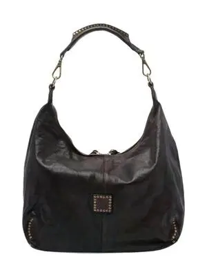 CAMPOMAGGI Studded Leather Shoulder Bag - Brown