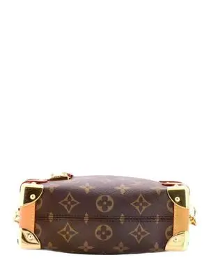 LOUIS VUITTON Side Trunk Handbag Monogram Canvas Pm Shoulder Bag Brown