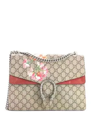 Gucci Dionysus Blooms Print Gg Coated Canvas Medium Shoulder Bag - Brown